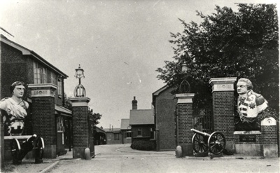 Photograph of the HMS Ganges main gate in 1932.; photographer : unknown ...