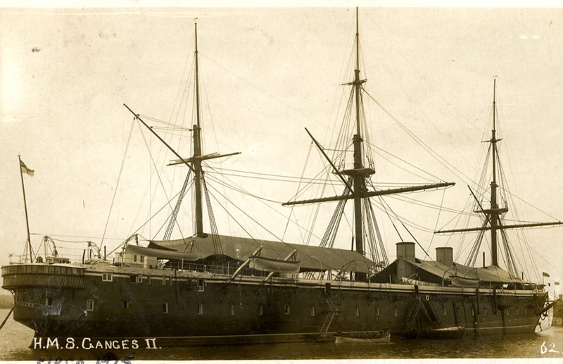 Photograph of HMS Ganges II moored off Shotley, 1915; SHHMG:A2115 | eHive