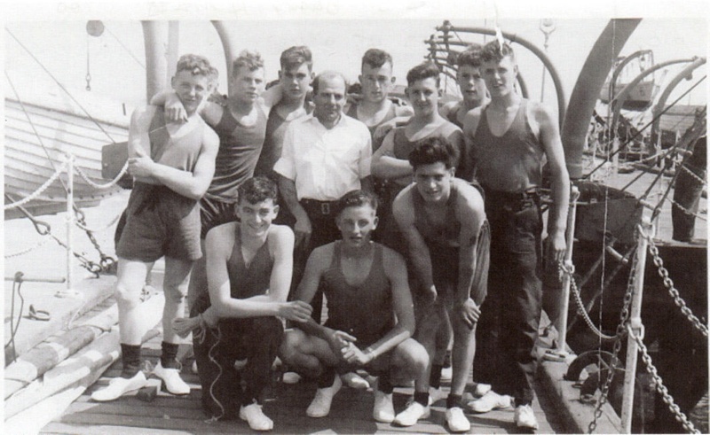 Copy photograph of Classes 47 and 168, 4 Mess, Blake Division 1960 boat ...