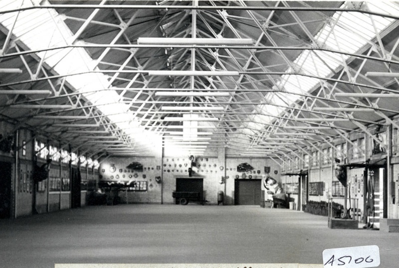 Photograph of interior of Nelson Hall at HMS Ganges, taken in April ...