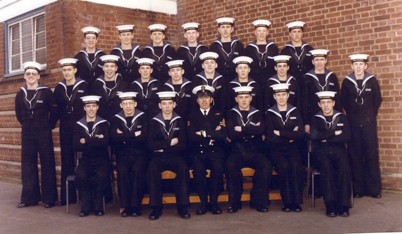 Photograph of 983 Class, Leander Division, who joined HMS Ganges on 18 ...