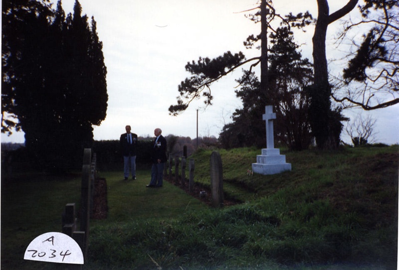 Photograph of two ex Ganges Boys in Shotley naval cemetery.; SHHMG ...
