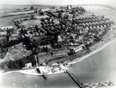 photograph of an aerial view of HMS Ganges.; photographer : unknown ...
