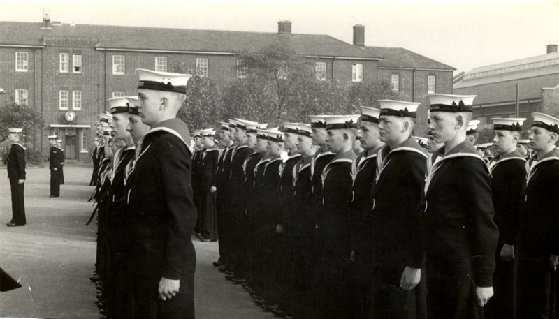 Photograph of an unknown class at Sunday Divisions, HMS Ganges ...