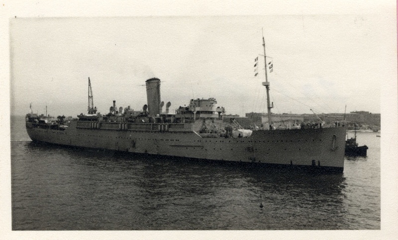 A photograph of HMS Ranpura. Captain Norman Henry Pond was a boy at HMS ...