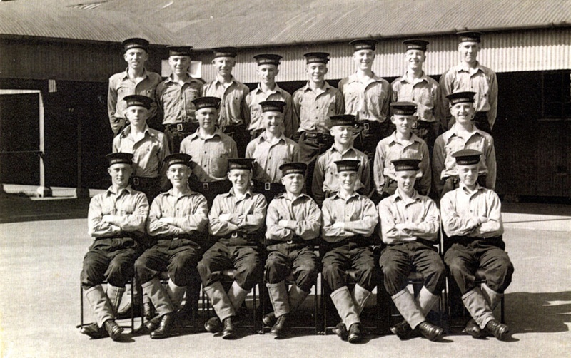 photograph of 21 boys of a New Entrant Mess, HMS Ganges, taken in the ...