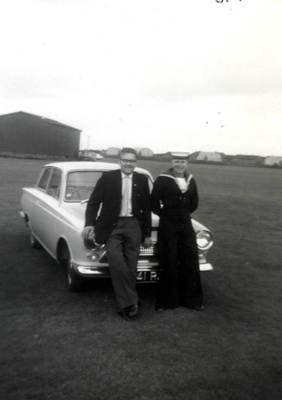 Photograph of Junior Terry Abrams and his father on parents day 1963 ...