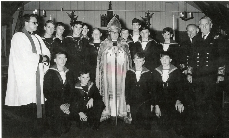 Photograph of a confirmation class at HMS Ganges in 1971.; photographer ...
