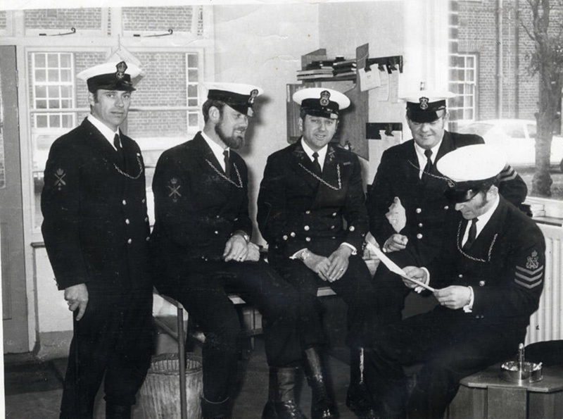 Photograph of HMS Ganges Instructors reading the promotional list in ...