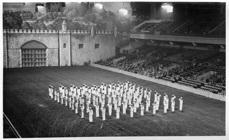 Photograph of boys from HMS Ganges rehearsing for Royal Tournament 1954 ...