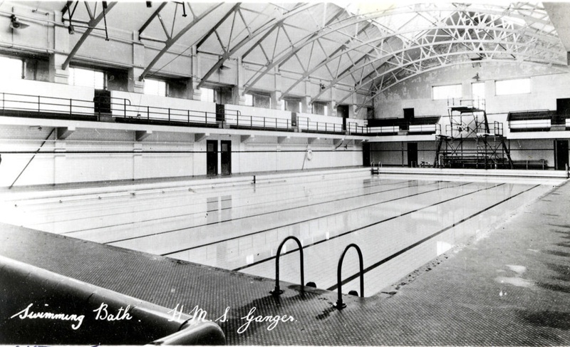 Photograph of the Swimming Bath at HMS Ganges.; photographer : Fisk, R ...