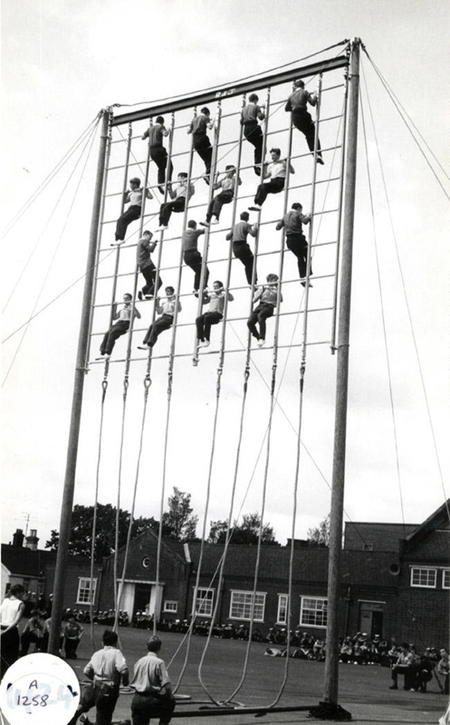 Photograph of the Window Ladder Display at HMS Ganges; photographer ...