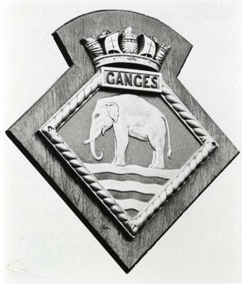 Photograph of HMS Ganges ship's crest.; SHHMG:A2173 | eHive