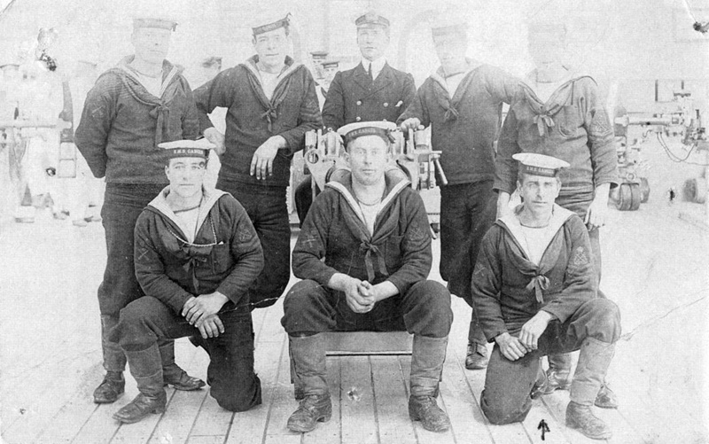 Photograph of eight ratings onboard HMS Ganges II; SHHMG:A6138 | eHive