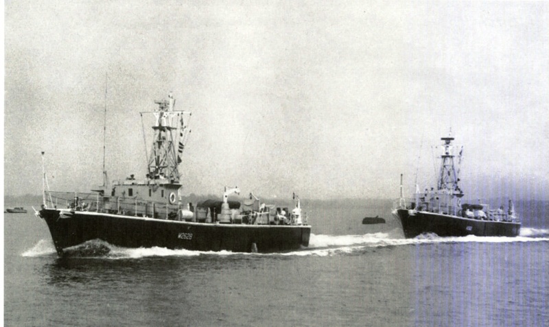 Photograph of HMS Ganges training tenders, HMS Dittisham and HMS ...