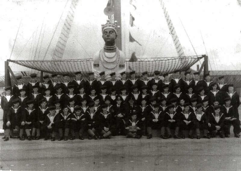 Photograph of 18 Mess, HMS Ganges taken on 2 June 1943 on the Parade ...