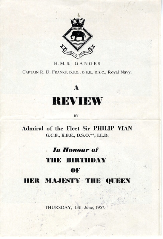 Front page of a programme for the Queen's Birthday Review on Thursday ...
