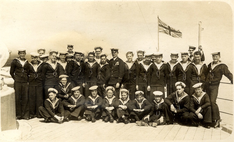 Photograph of a group of ratings aboard HMS Benbow; SHHMG:A1603 | eHive