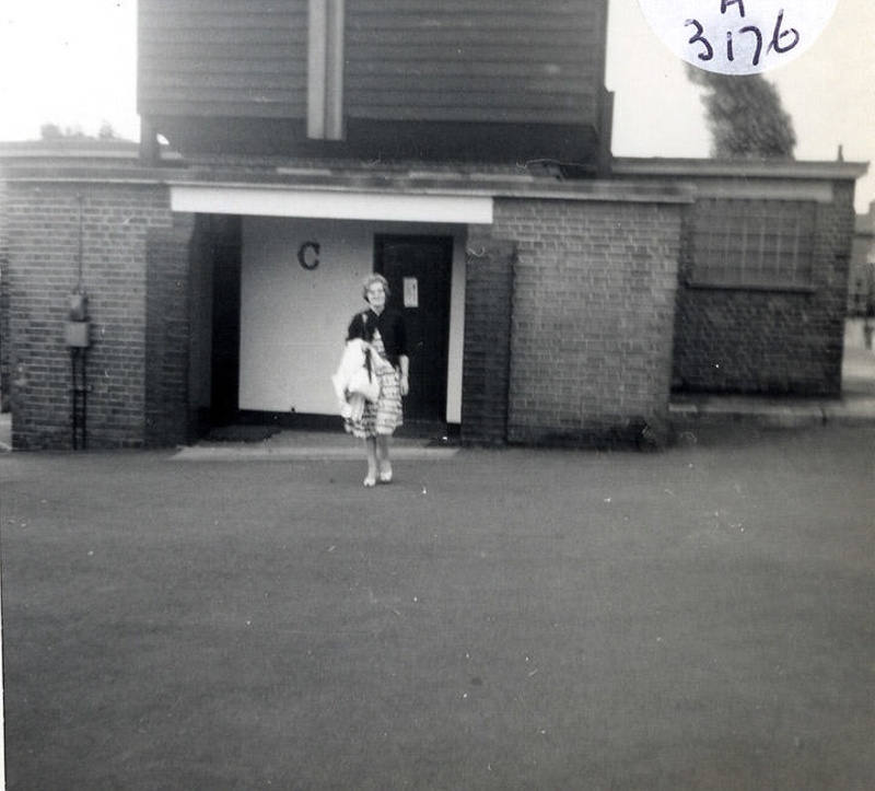 Photograph of Junior Terry Abrams' Aunt on parents day 1963 ...