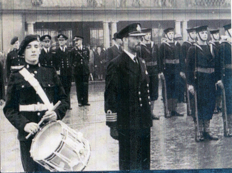 Copy photograph of Captain F.S. Bell, Commander of HMS Exeter during ...