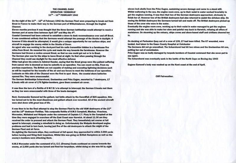 The Channel Dash, Operation Cerberus 11th to 12th February 1942. The ...