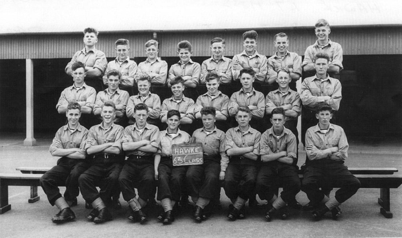 Photograph of Hawke Division, 47 Mess, 63 class, 1957.; SHHMG:A6157 | eHive