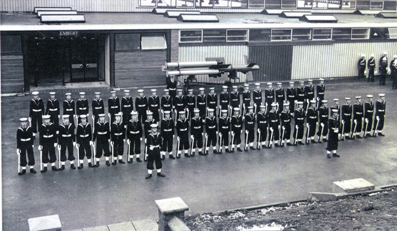 photograph of opening of Enright Block, HMS Ganges in 1962 ...