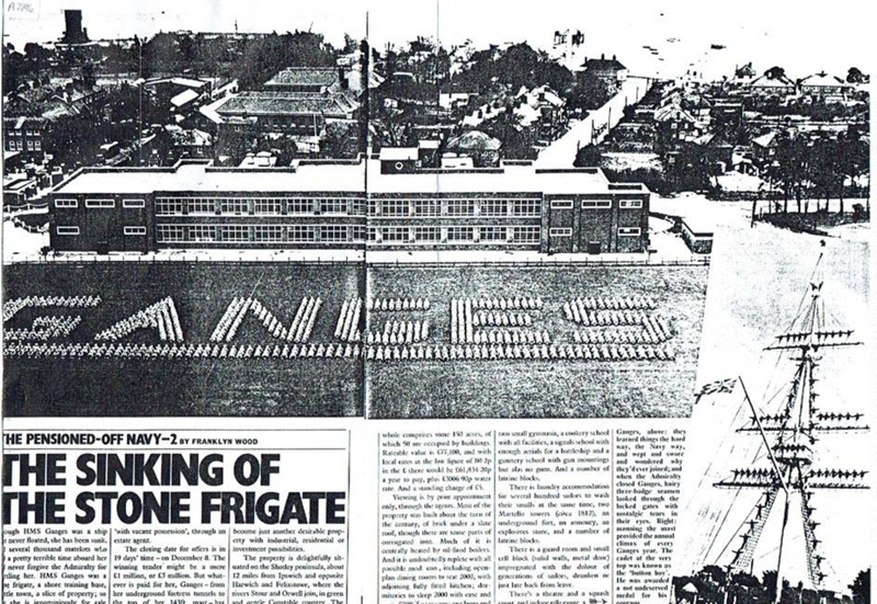 A four page extract about the closure of HMS Ganges from an unknown ...