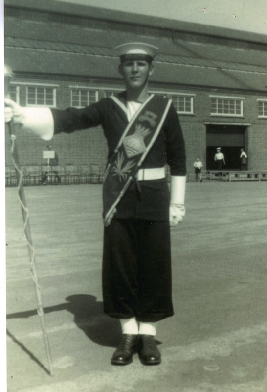 Photograph of R. Shaw PK965565 as Drum Major circa 1956/57; SHHMG:A8639 ...