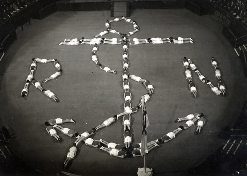 Photograph of HMS Ganges Boys display team at the Royal Albert hall in ...
