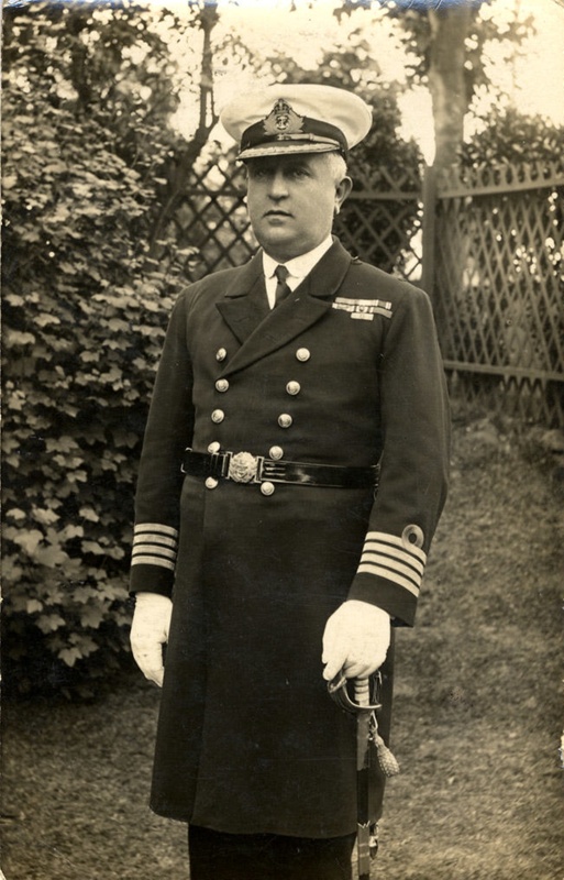 Photograph of The Captain, HMS Ganges in 1938 or 1939 (Captain Gorson ...