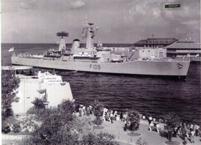 Photograph of HMS Leander circa 1963; SHHMG:A8635 | eHive