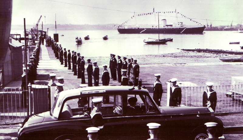 Photograph of Queen's visit to HMS Ganges in 1961; SHHMG:A6760 | eHive