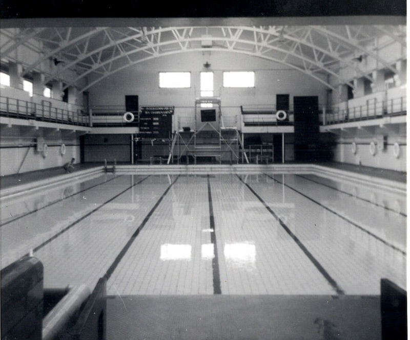Photograph of the swimming pool at HMS Ganges in 1963; photographer ...