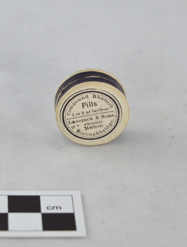 Small Cardboard Pill Box Paper Label: Compound Rhubarb Pills: Laverack ...