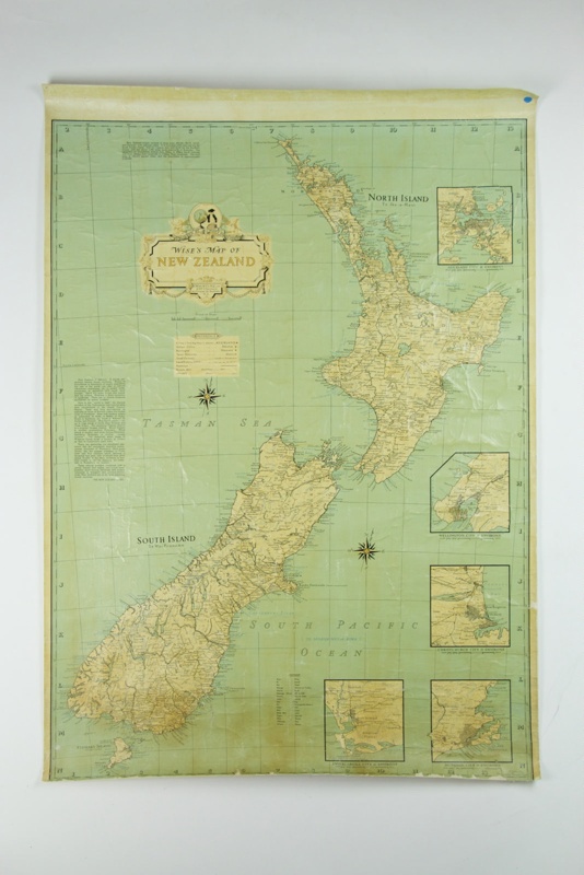New Zealand wall map; H. Wise & Co. Ltd; 02495 | eHive