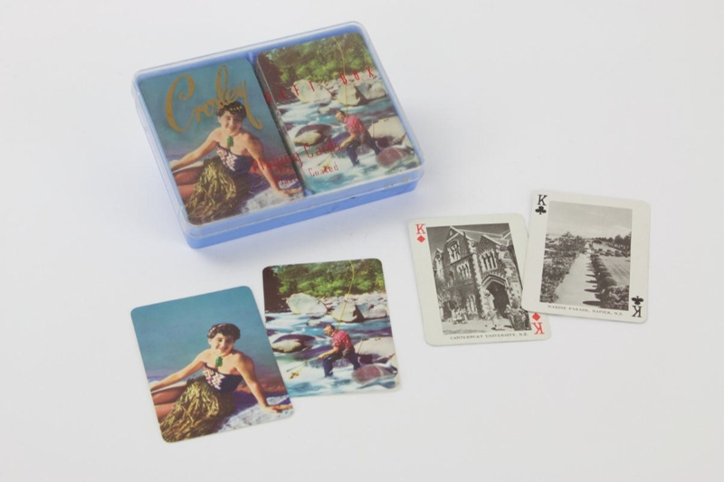 Two sets of New Zealand tourism playing cards; Croxley; 00324.1-.112 ...