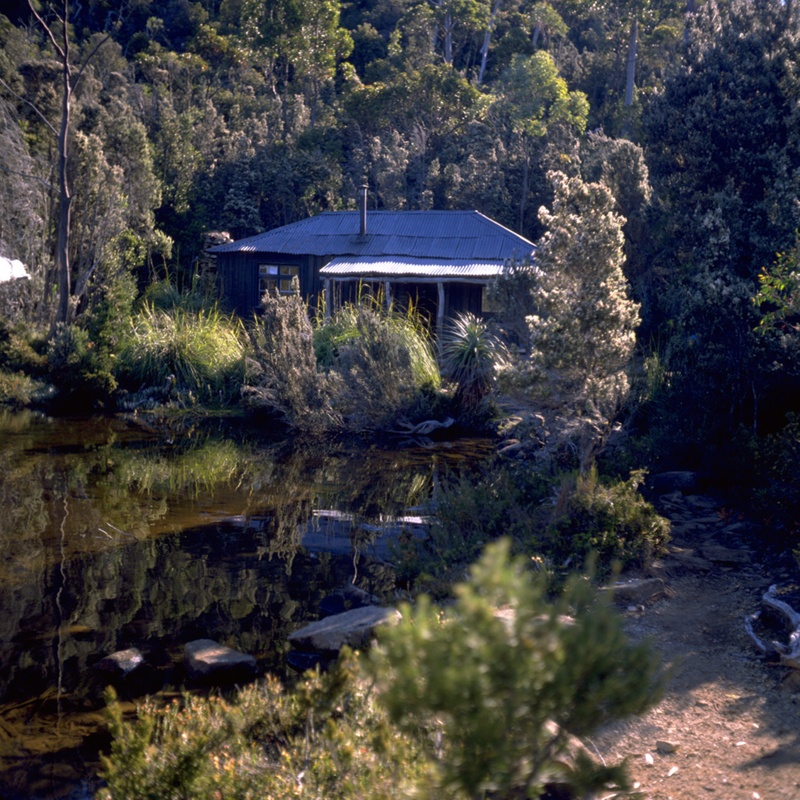 Digital photograph - Homestead with shallow pond in front; Klaus ...