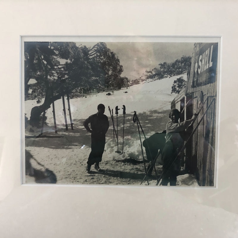 Mt Buller 1st SCV hut Kit Tinsley by Mick Hull Photography, framed; AP ...