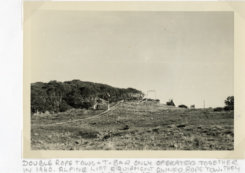 Photograph - Double Rope Tow and T-Bar, Bourke Street, Mt Buller; 1961 ...