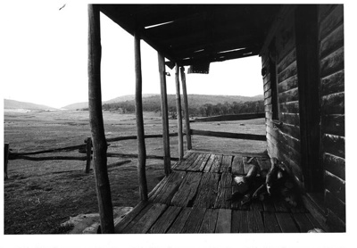 Davey's hut verandah 1979; Klaus Hueneke; AP 000535 | eHive