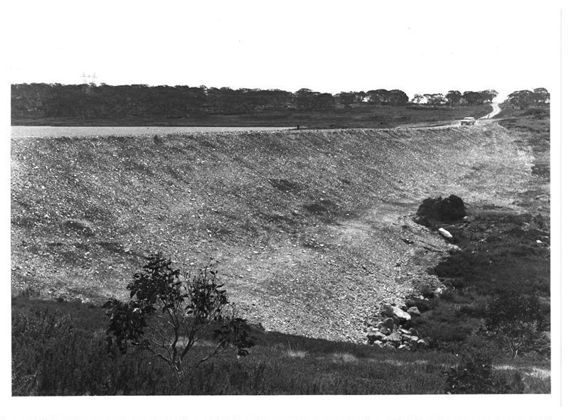 Three mile dam following strengthening of the wall and establishment of ...