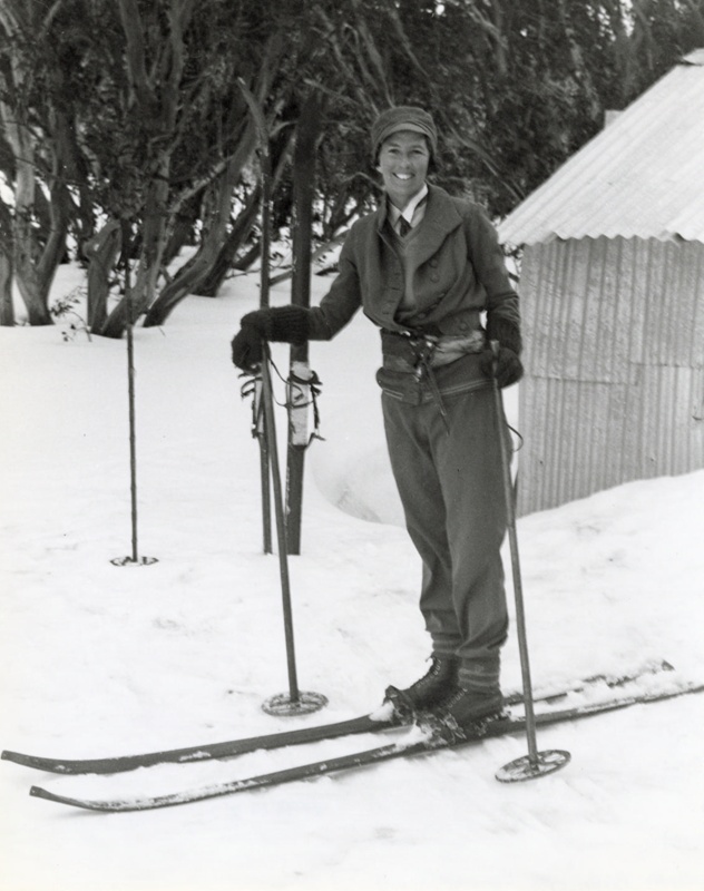 Photograph - Thelma Court, Cow Camp Hut, Mt Buller; 1936; VMBM 000871 ...