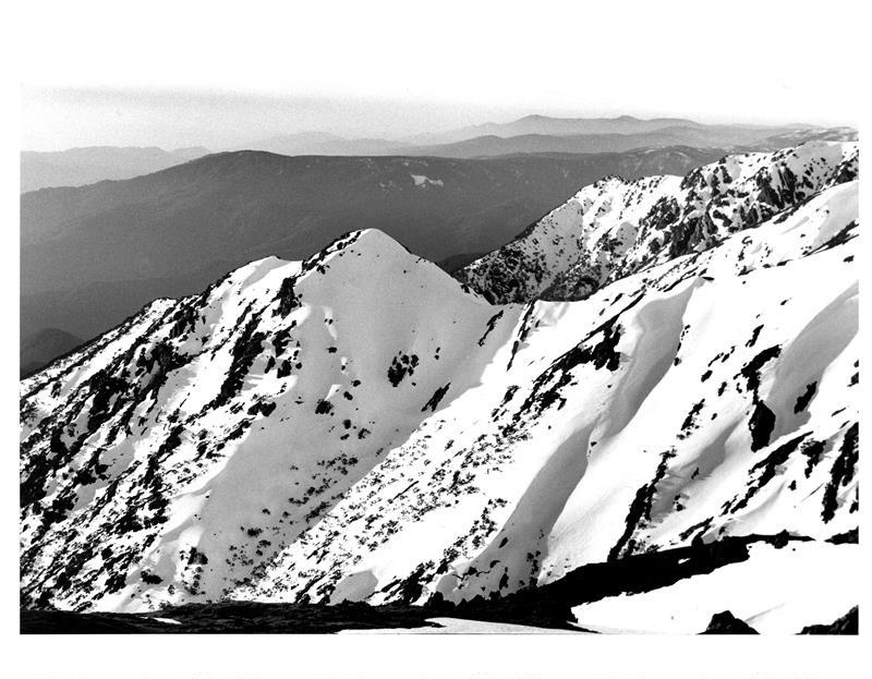 The Sentinel and Watsons Crags with Grey Mare range in background 1980 ...