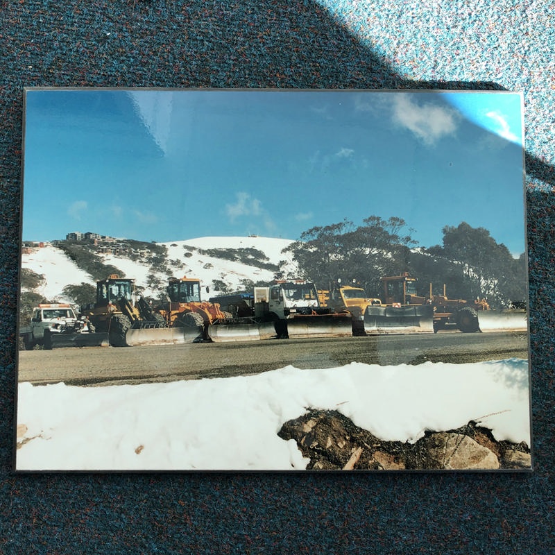 Snowclearer at iceskating rink, mounted board; VMBM 03263 | eHive
