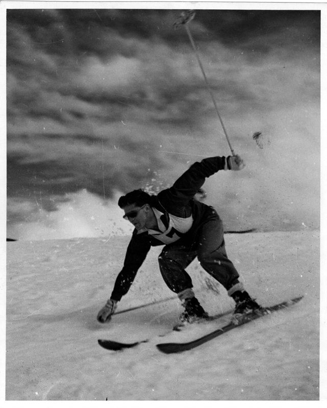 Black and White Photograph - Ken Mathews of Bogong Ski Club; H.J. Scott ...