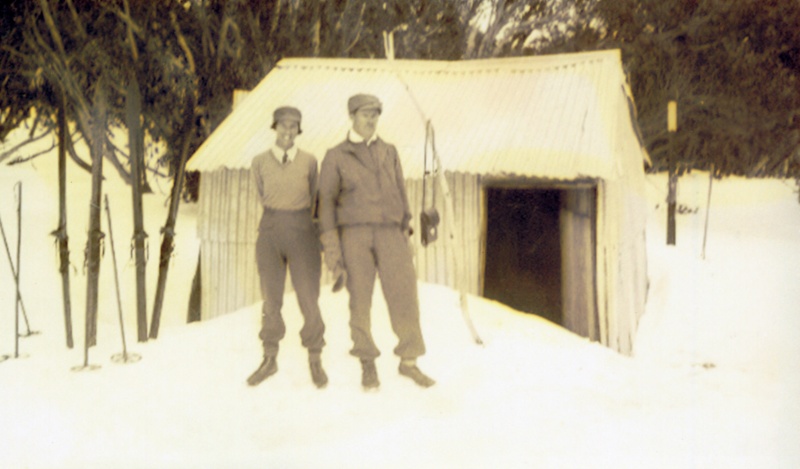 Photograph - Adrian and Thelma Court at Cow Camp Hut; 1936; VMBM 000870 ...