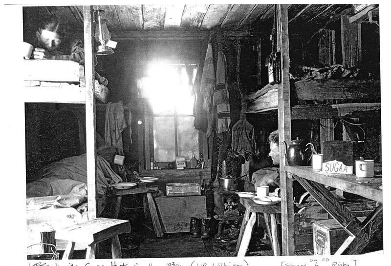 Inside Cope Hut in the 1930s (WR Wilkinson); Klaus Hueneke; AP 002649 ...