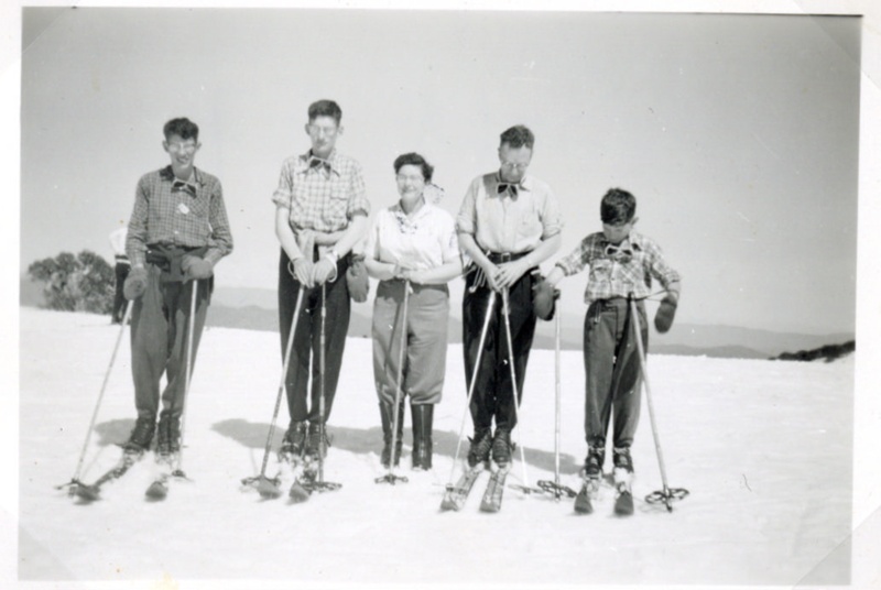 Photograph - 5 Canterford's at Mt Buller; 1/09/1957; VMBM 000854 | eHive