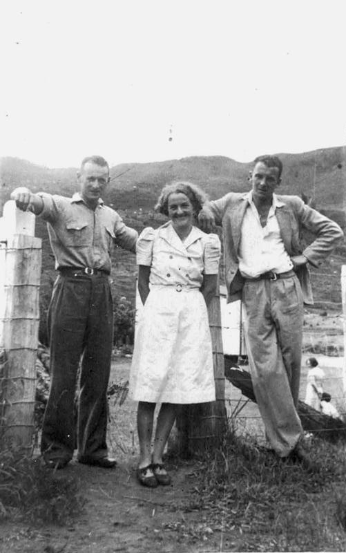 Photo, Mac Morrison (teacher) and his wife Nola, and unknown man.; 2005 ...